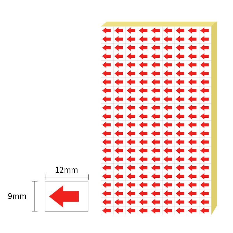 17600Pcs Red Small Arrow Stickers Orientation labels Used to point to ...