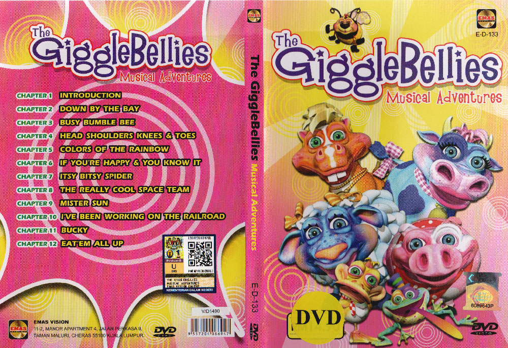 DVD Children Songs The Giggle Bellies Musical Adventures Volume 1 & 2 ...