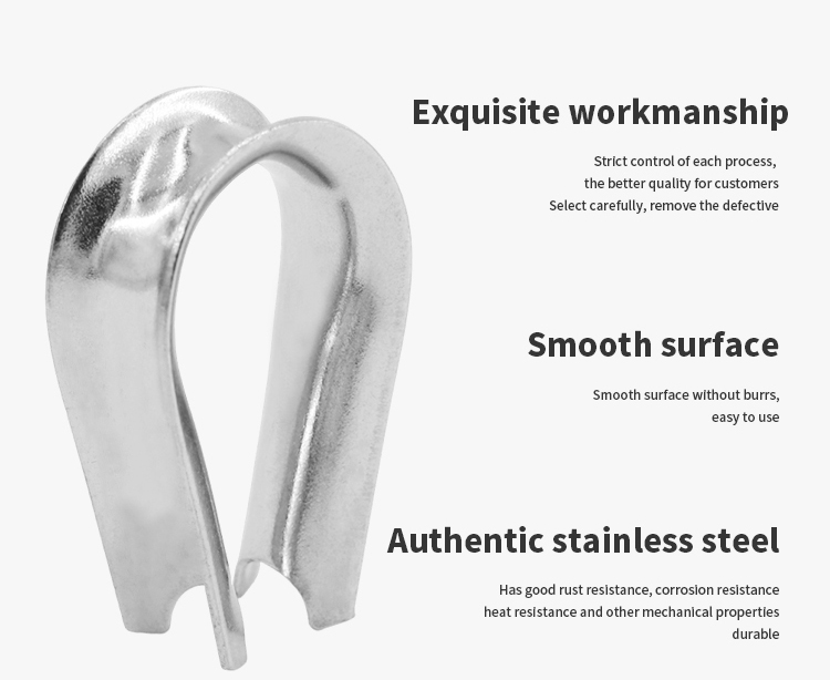 (M2-M10) Wire Rope Thimble Stainless Steel 304 Cable Wire Thimble Eye ...