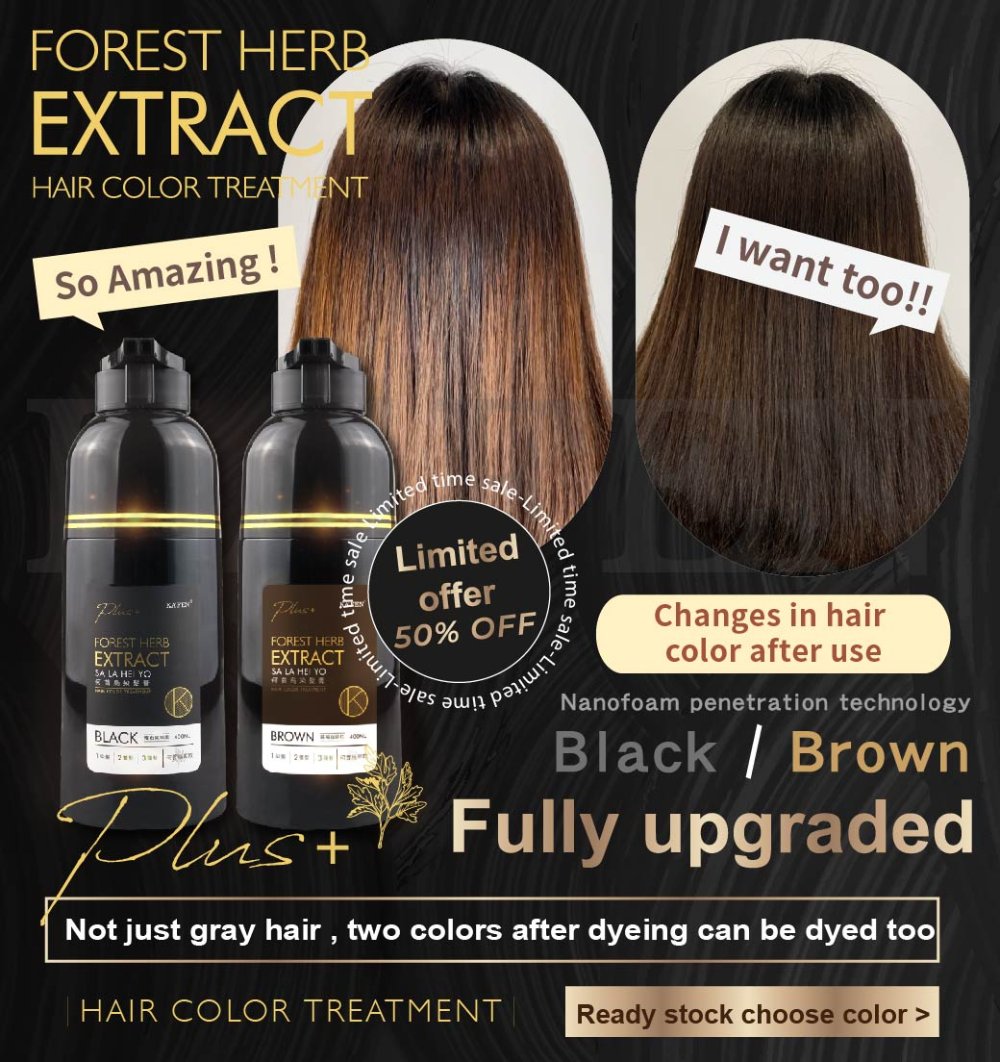 KAFEN Forest Herb Sa La Hei Yo Hair Color Treatment White Gray Hair Dye ...