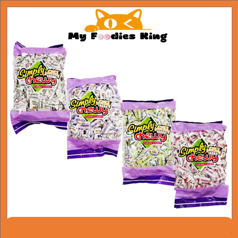 1kg Simply Chewy Candy gula gula Guava / Apple / Strawberry ...
