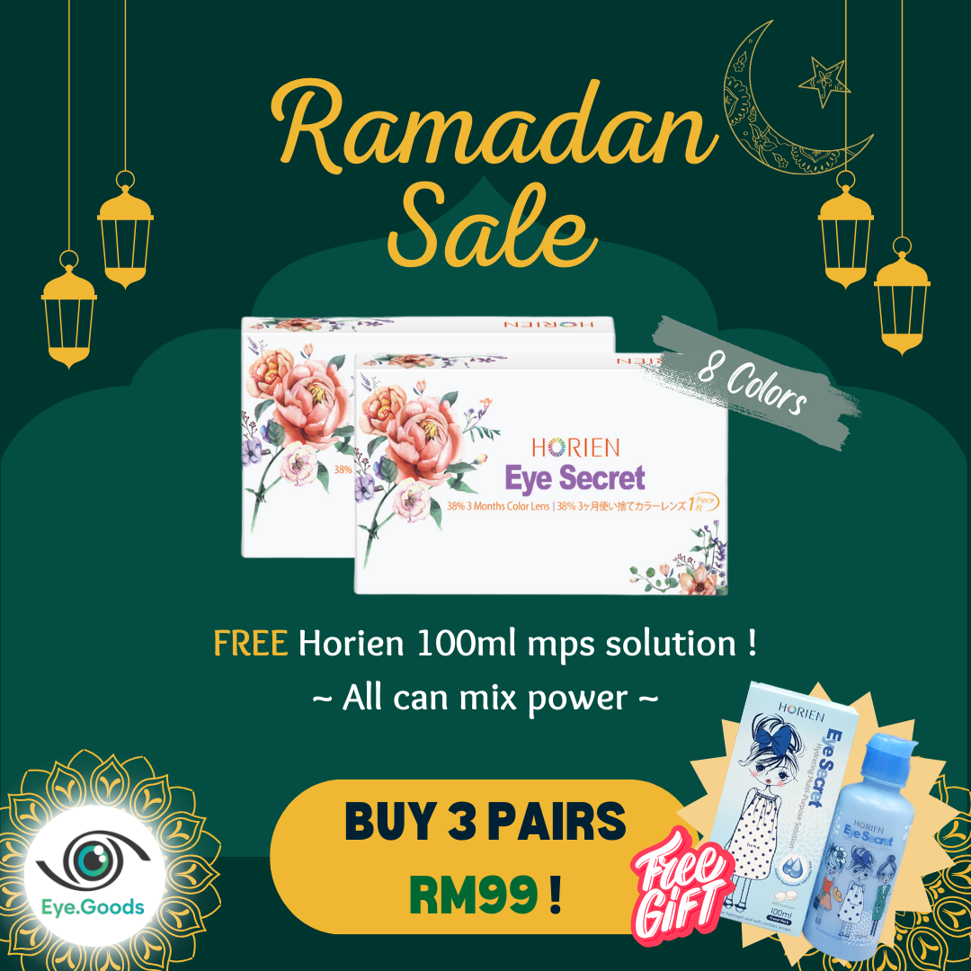 Horien Eye Secret 38% 3 Month Disposable Hydrogel Soft Color Contact ...