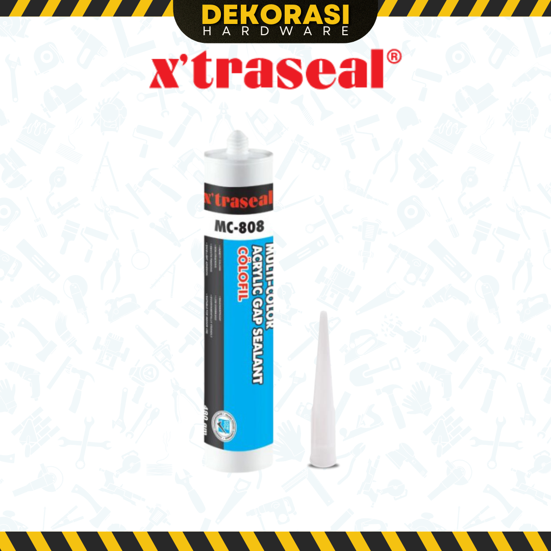 (100% FRESH STOCK)Black, Brown, Grey, ETC.. X'traseal MC-808 Cölofil Multi-Colour Acrylic Gap ...