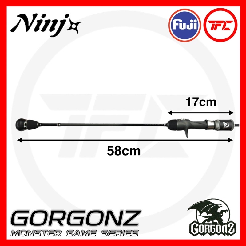 2025 New NINJA GORGONZ Jigging Overhead & Spinning Rod Baitcast BC Slow ...
