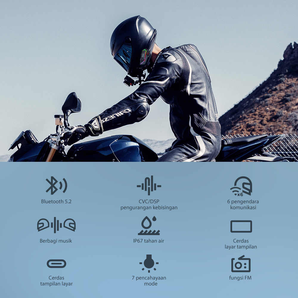 GEARELEC G-Max Intercom Helmet Group Of 6 Rider Wireless Headset Helmet ...