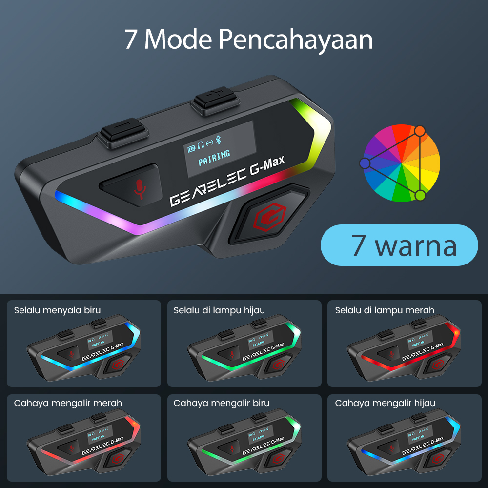 GEARELEC G-Max Intercom Helmet Group Of 6 Rider Wireless Headset Helmet ...