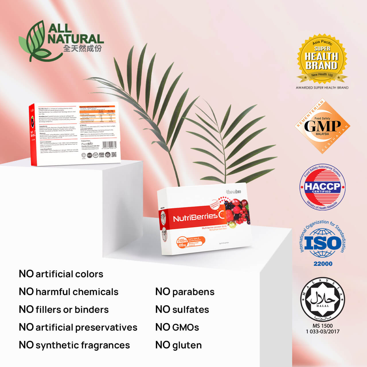 Therabio NutriBerries C - Natural Berries Vitamin C Immune Booster ...