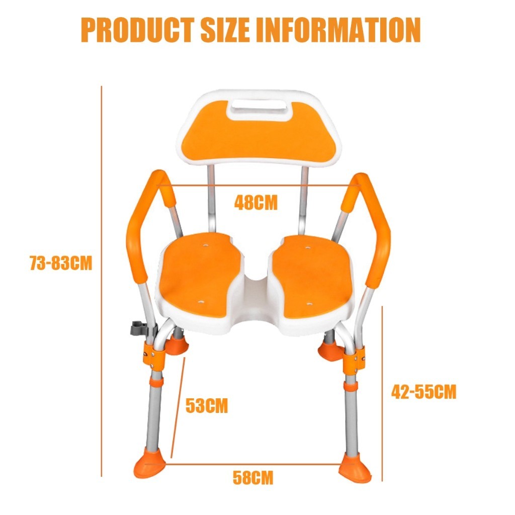 🚚🚚Safety NonSlip Elderly Bath Chair Shower Chair Disability Care ...