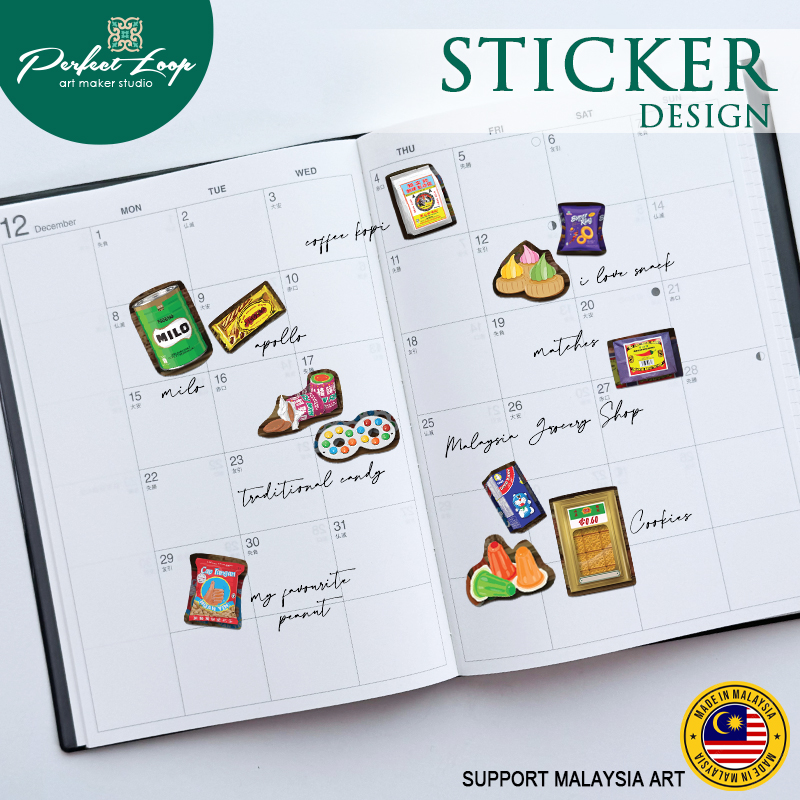 Sticker Design Traditional Old Grocery Store Waterproof Sticker ...