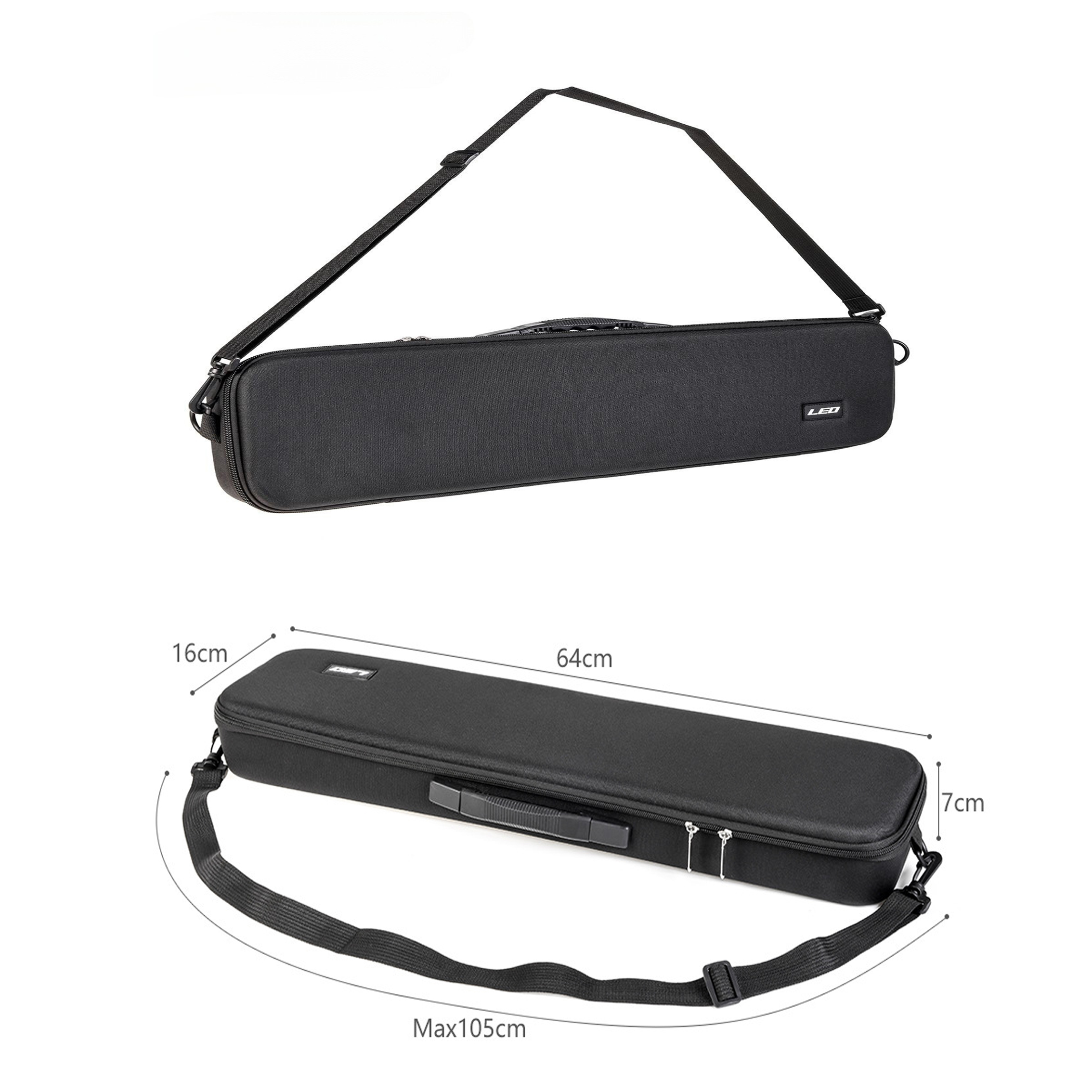 LEO 64CM Shockproof Waterproof Fishing Tackle Bag EVA Fishing Tackle ...