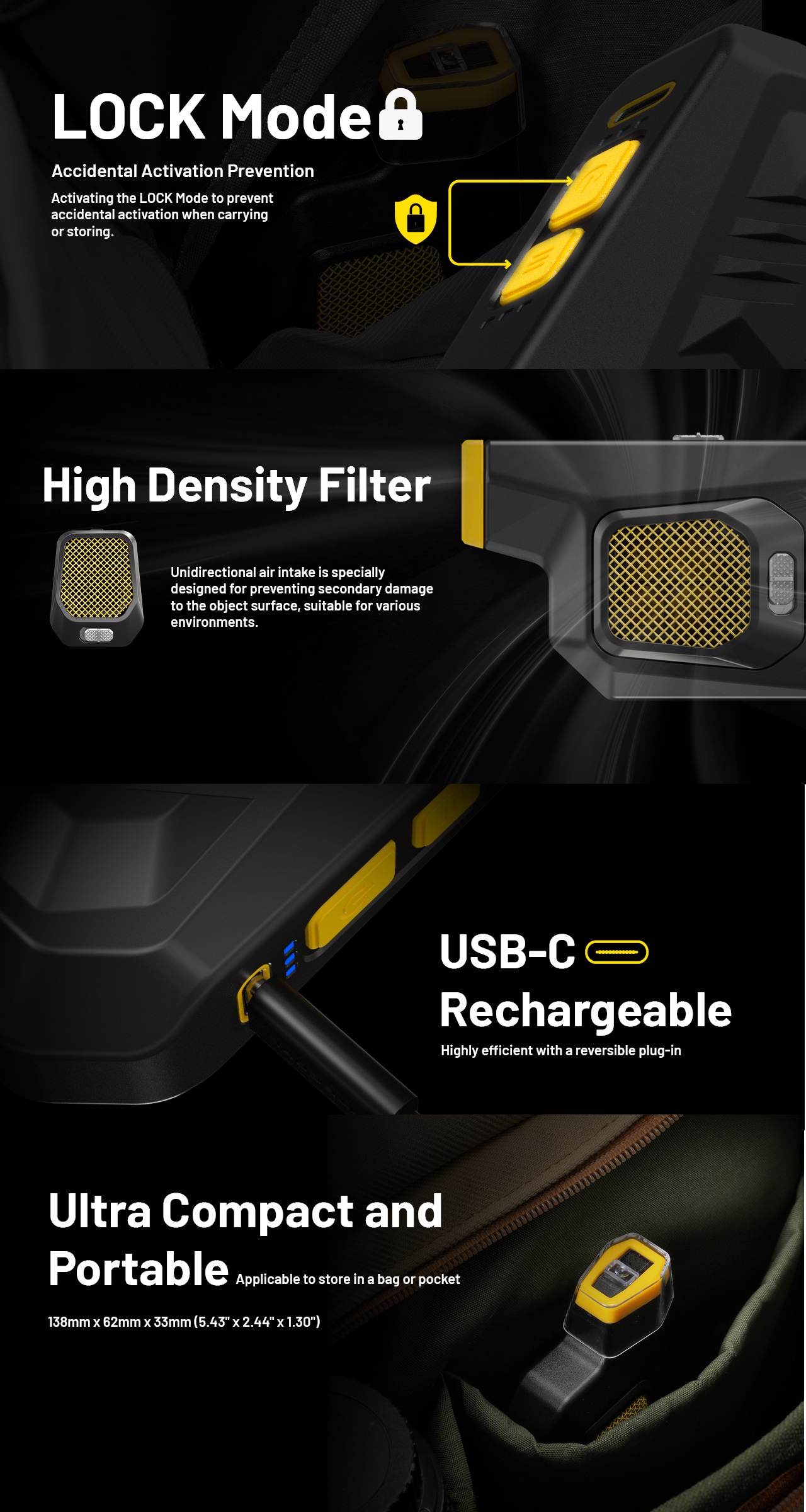 Nitecore BB21 Electronic Blower Photography Lightweight Portable Air ...