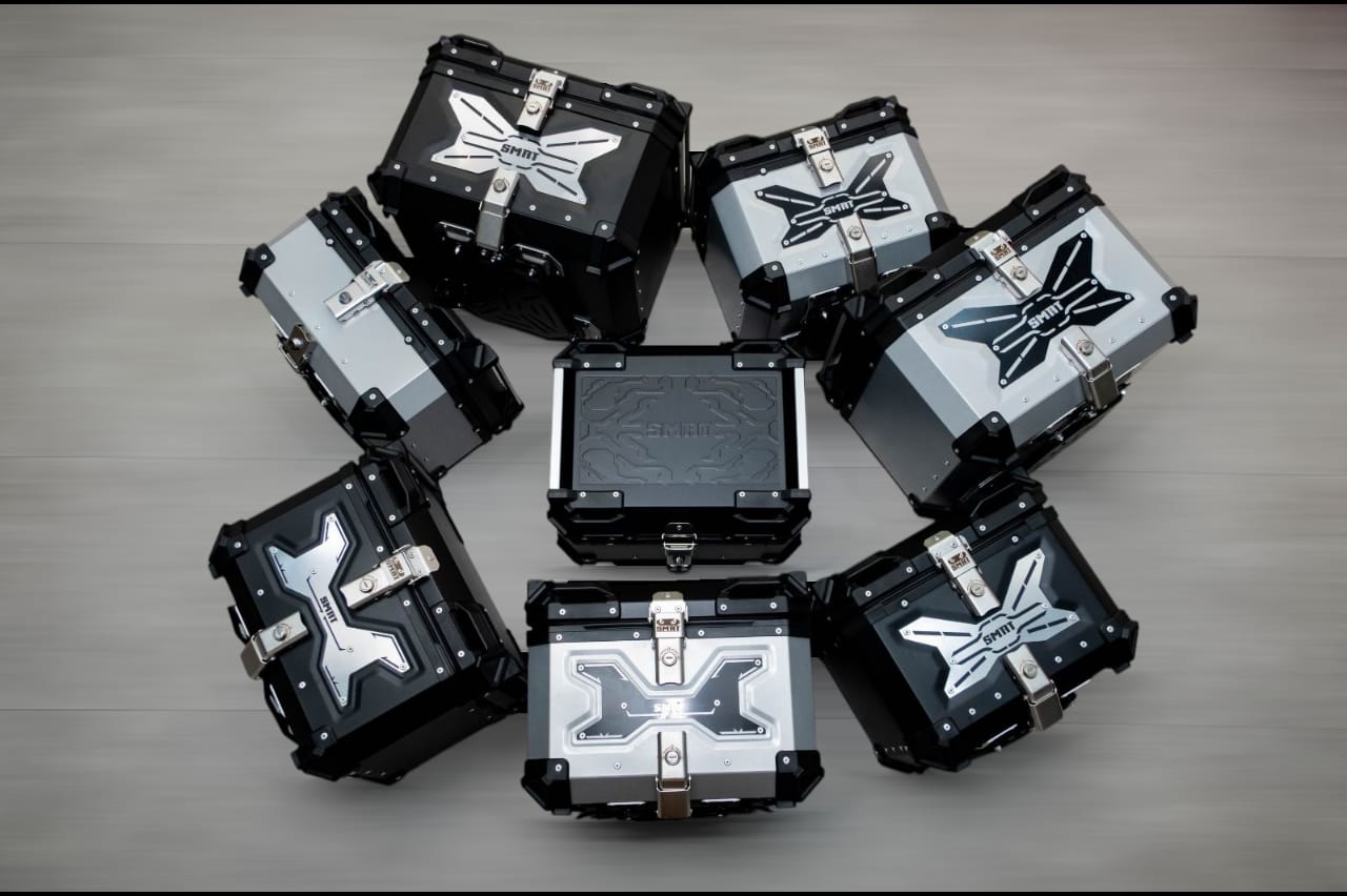 SMRT Aluminium Top Box 28L 36L 45L 55L Box Belakang Motorcycle Box ...