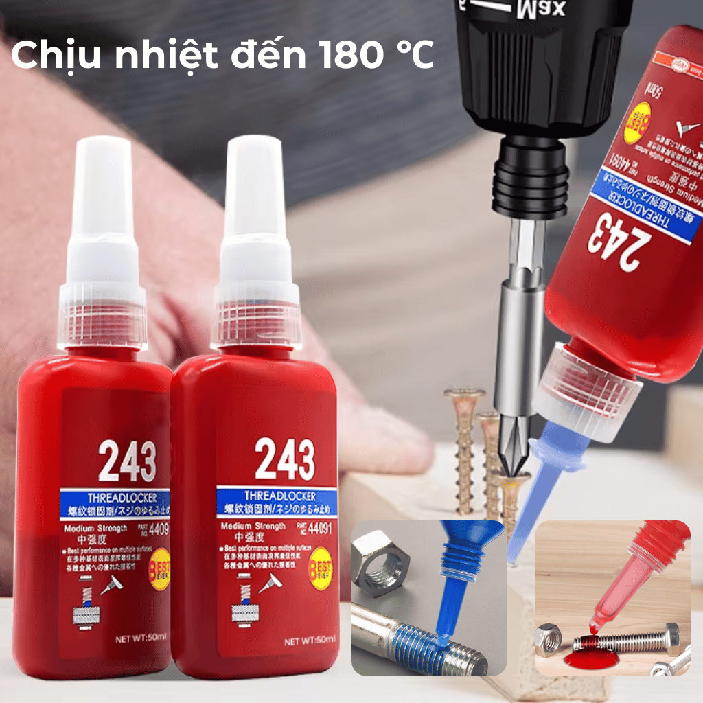 LOCTITE 243 locktite metal forming glue Good heat resistance, good ...