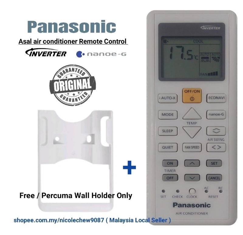 Original Panasonic inverter air conditioner Remote Control 16150 ...