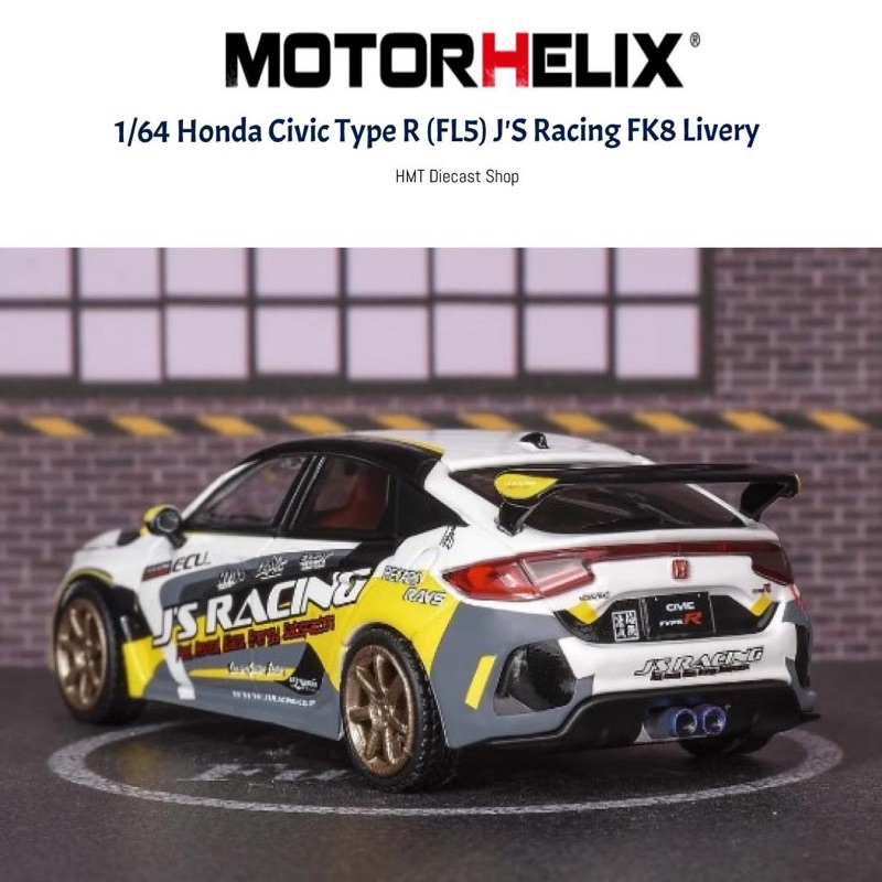 MOTORHELIX 1/64 Honda Civic Type R FL5 JS Racing FK8 Livery | Shopee ...
