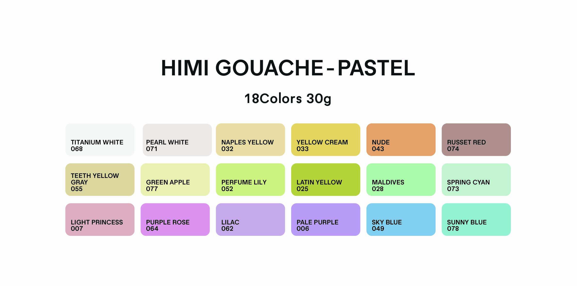 MIYA Himi Gouache Water Colour Paint Set Jelly Cup - 18/24 Colors (30ml ...