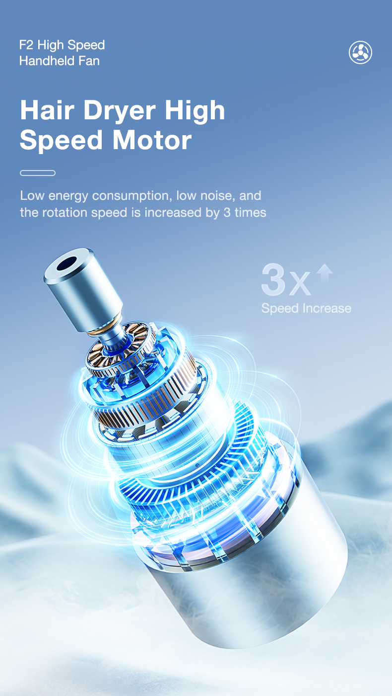 JAMAY 3000mAh Rechargeable Handheld Mini USB Fan Portable Mini Fan LED ...