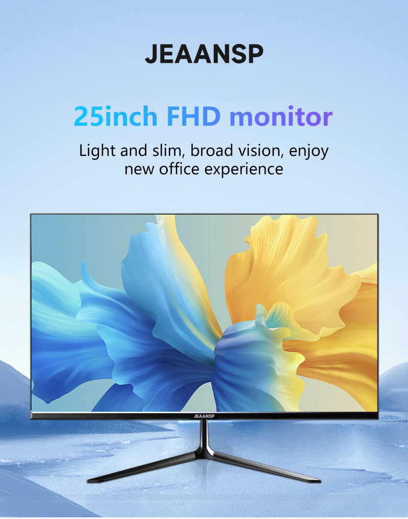 Borderless Computer Monitor 22 24 25 Inch Display Led 75HZ 1080P PC ...