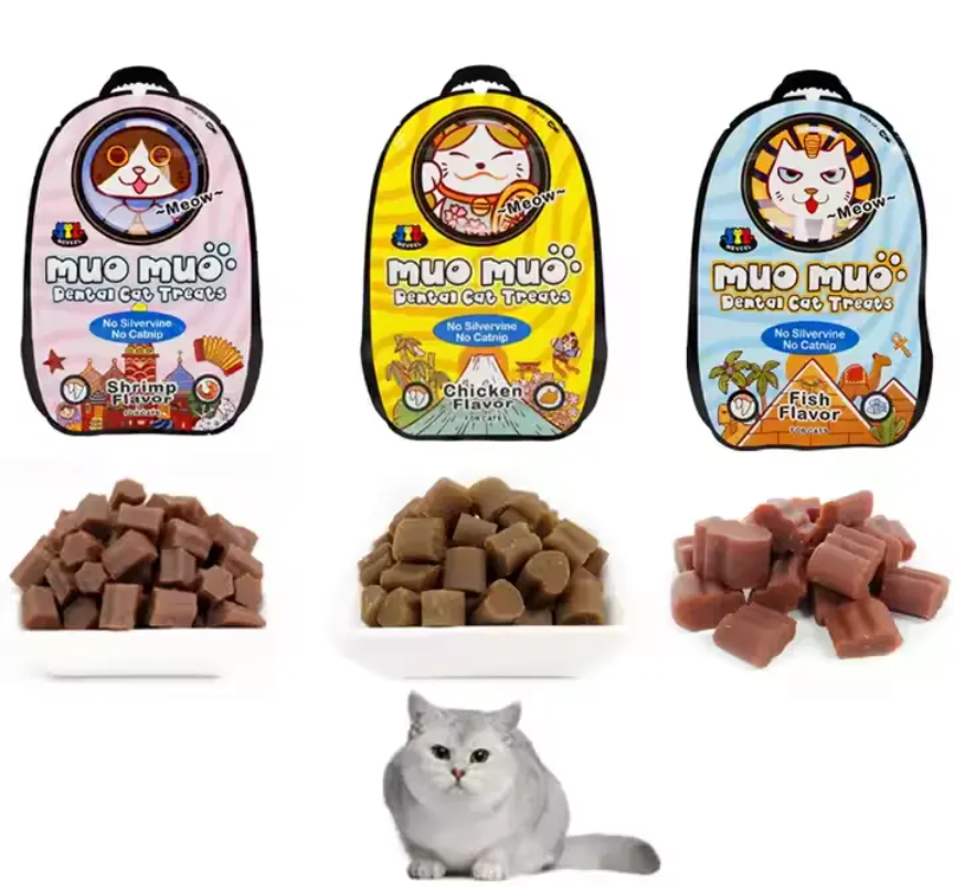 Meveel Muo Muo Dental Cat Treats Fish/ Chicken/ Shrimp Cat Snack 50G ...