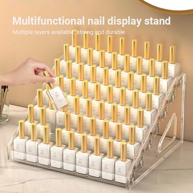 7 Layer Nail Polish Gel Display Rack Manicure Tools Acrylic Nail Polish ...