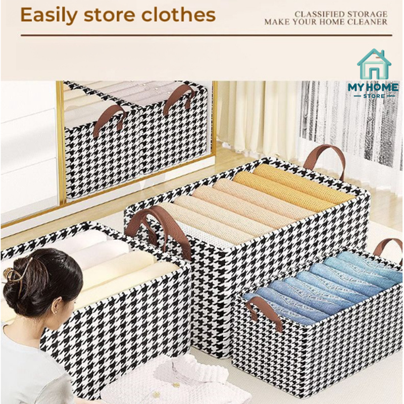 Collapsible clothes storage box, fabric storage box, clothing storage ...