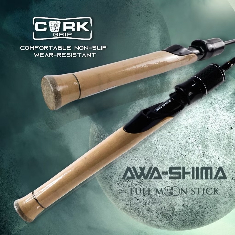 AWASHIMA FULL MOON STICK SINGLE HAND CASTING FISHING ROD TANTO GUNCAST ...