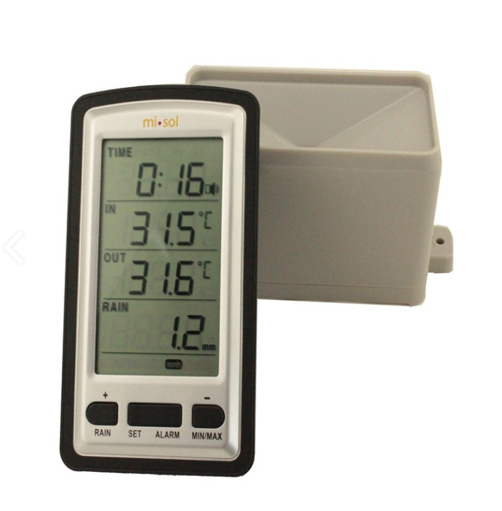 WH0531 wireless rain meter rain gauge w/ thermometer Weather Station ...