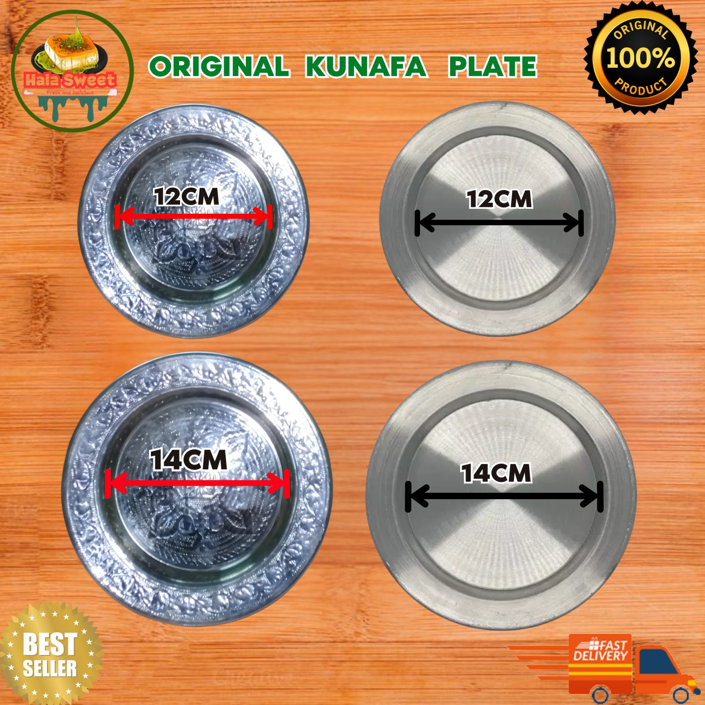Original Kunafa Plate Copper and Aluminium / Nampan Kunafa / Kunafa Pan ...