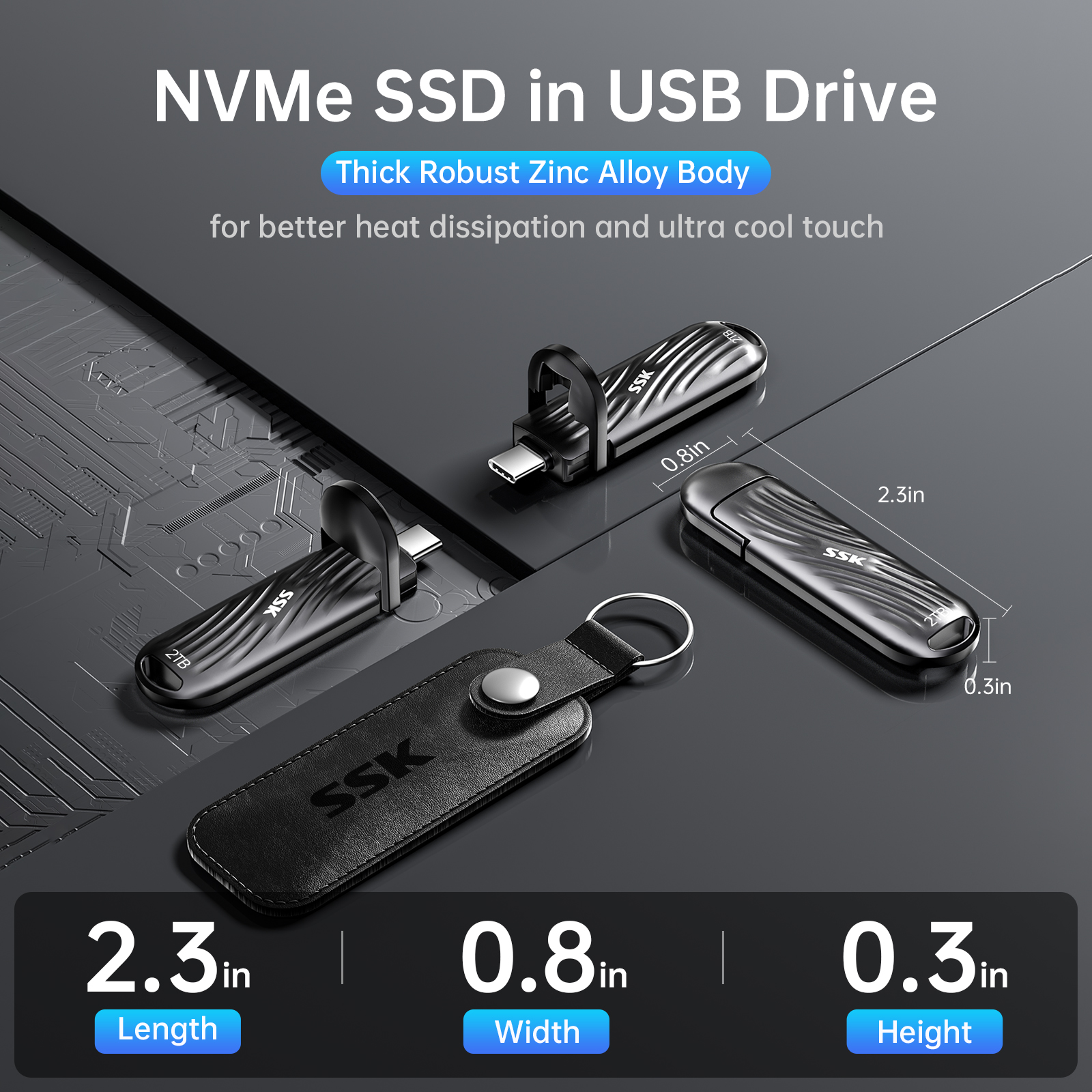 SSK Ultra Fast SSD OTG Pendrive USB Type C 3.2 Gen 2x2 ProRes Support ...