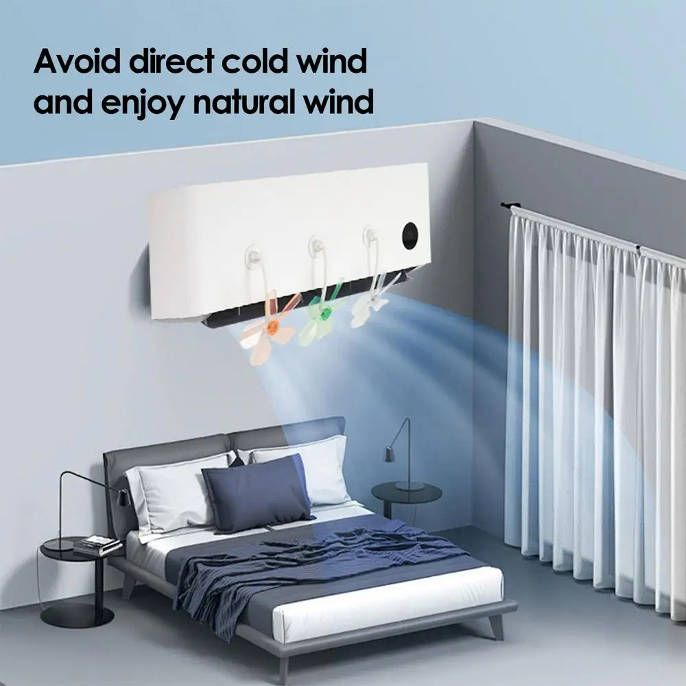 Air Conditioner Wind Guide Fan Aircond Windshield Adjustable Foldable ...