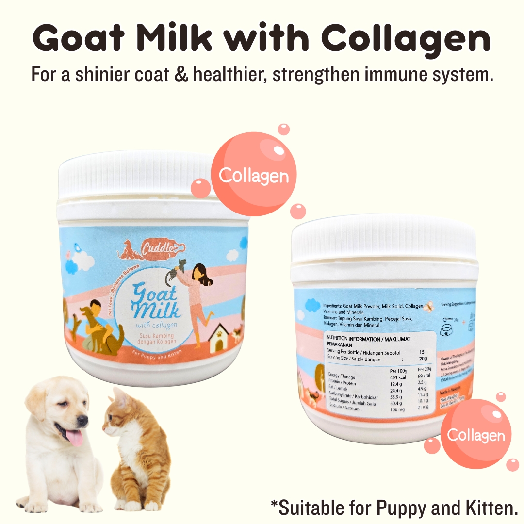 Cuddle Pet Goat Milk Powder with Collagen Cat kitten milk powder Dog ...
