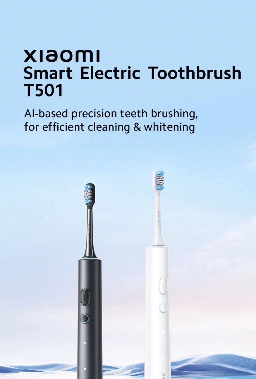 Xiaomi Smart Electric Toothbrush T501 | 30 Custom Solutions | IPX8 Waterproof | 150-Day Battery ...