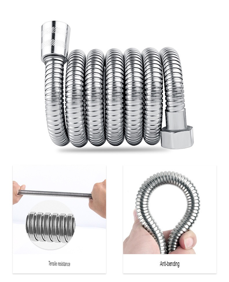 Hight Quality Stainless Steel Bathroom Flexible Shower Hose Bath Shower ...