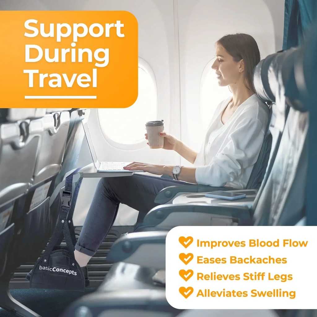 Travel Airplane Footrest Hammock Portable Foot Rest Lightweight Rest ...