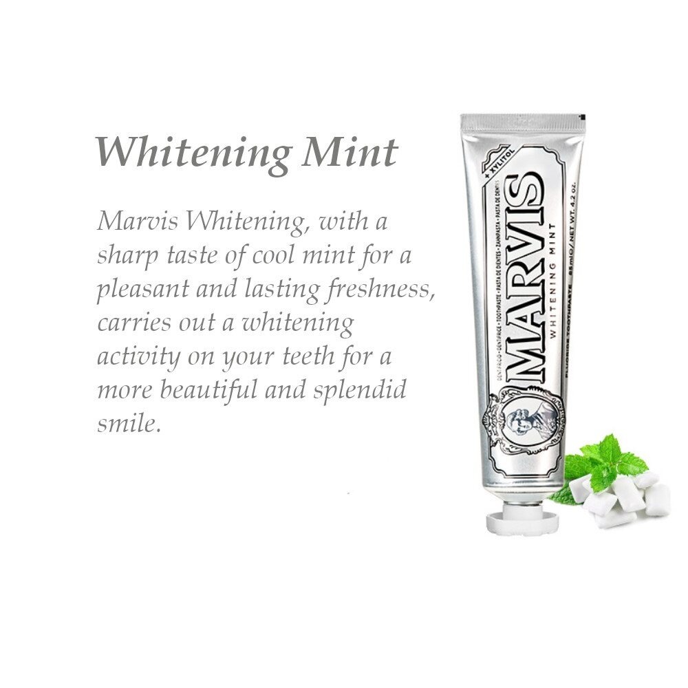 Marvis Toothpaste 85ml/75ml Fluoride Brightening Freshens Breath ...