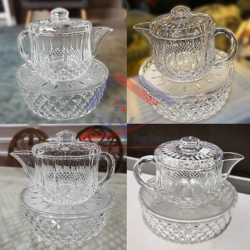 『1 Litre』Crystal Kendi Set/Hand Washing Pot with Tray/Teko Kendi Air ...