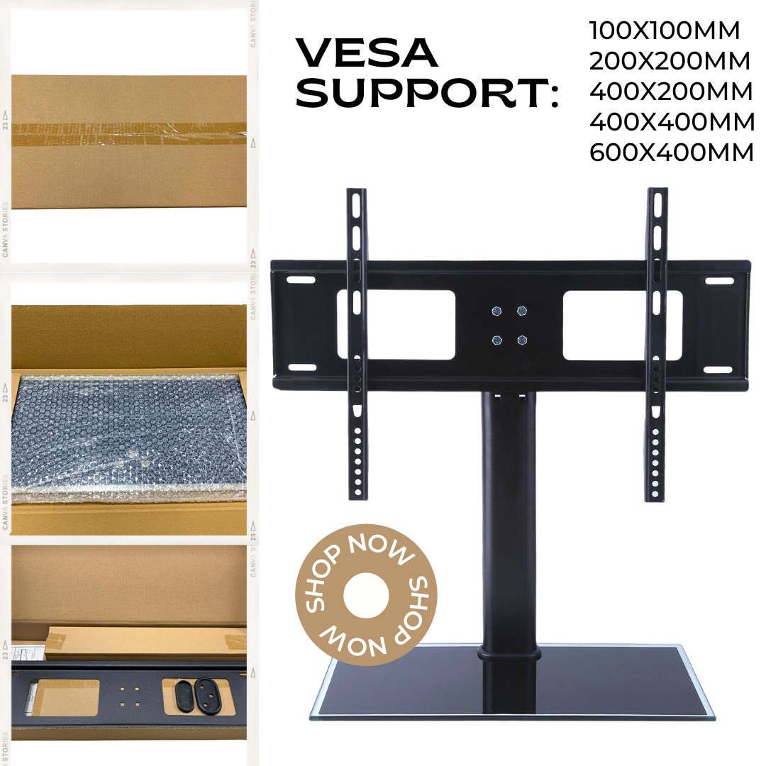 MEGRA Table Top TV Stand Bracket Desk Mount Monitor TV Table Bracket ...