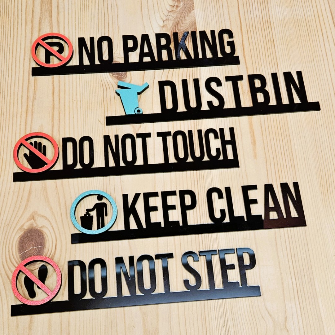 LUS Do Not Sign Papan Tanda Indoor Singage Acrylic Sign Modern 3D ...