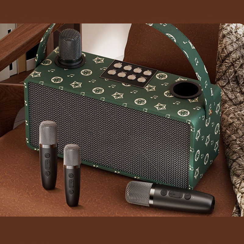 Bass Karaoke Speaker With Mic Portable Bluetooth KTV Speaker Wireless ...