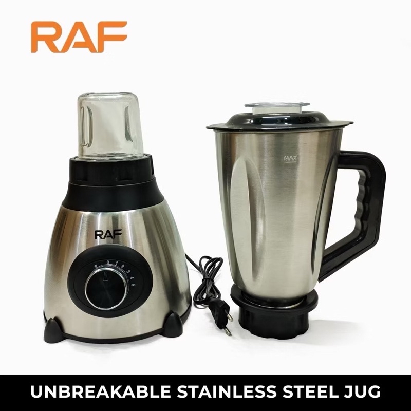 RAF R.300 Electric Blender and Grinder 2 in 1 Stainless Steel Blender ...