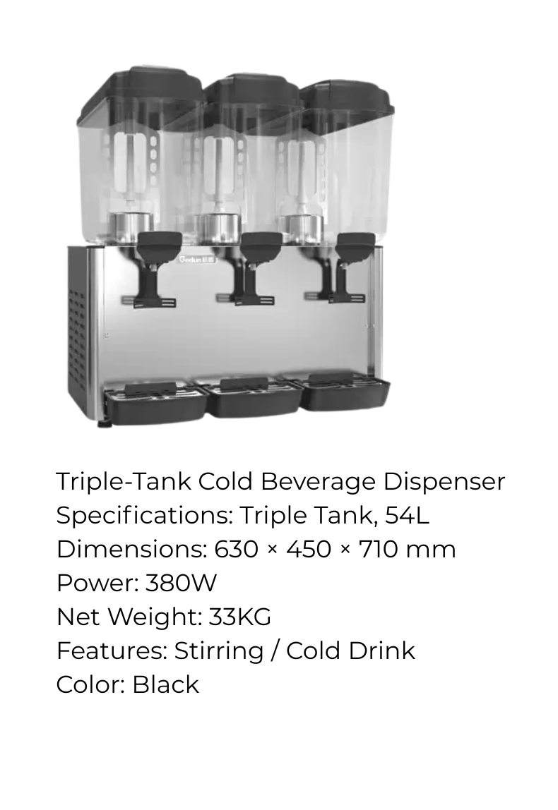 Commercial Cold Beverage Water Dispenser 36L/54L | Double/Triple Tank ...
