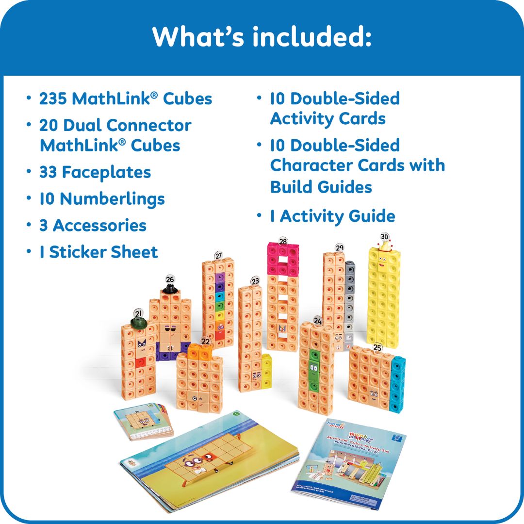 Learning Resources Numberblocks MathLink Cubes 21-30 Activity Set by hand2mind | Shopee Malaysia