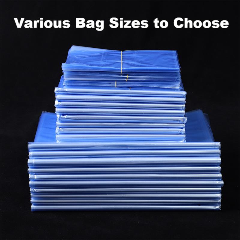 100pcs/Lot PVC Heat Shrink Film Bag Wrap Storage Seal Packing Bag Clear ...