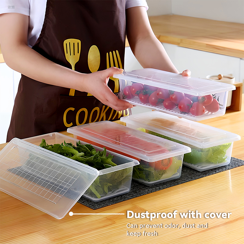 Fresh Storage Box 3-Layer Stackable Multi-Use Freezer Organizer Kitchen ...