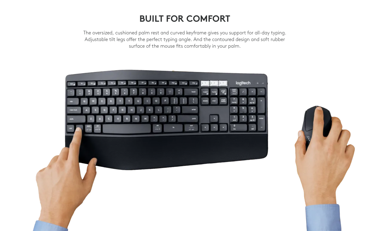 Logitech MK850 Multi-Device Wireless Keyboard and Mouse Combo, 2.4GHz ...