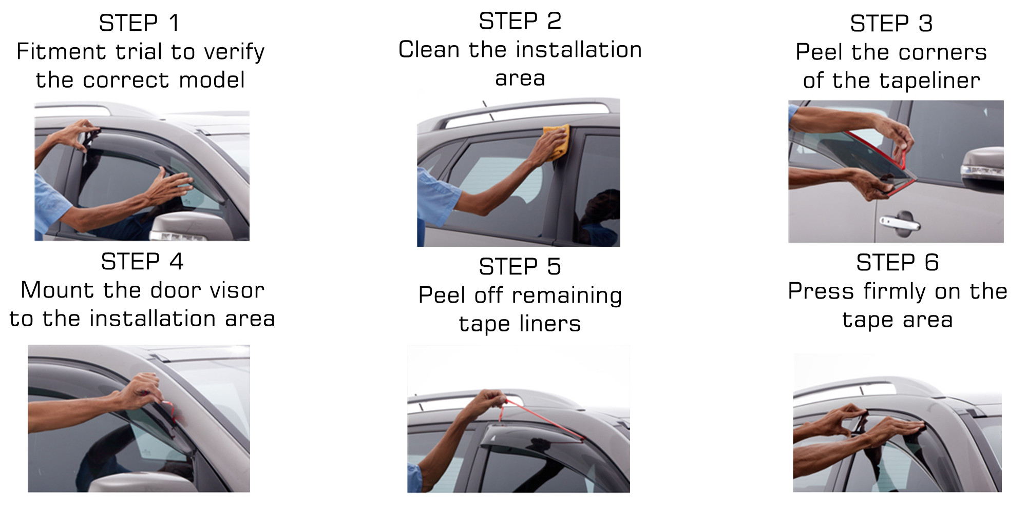 BOSOKO Proton Wira Sedan Wira Aeroback 4'' Air Press Window Door Visor ...