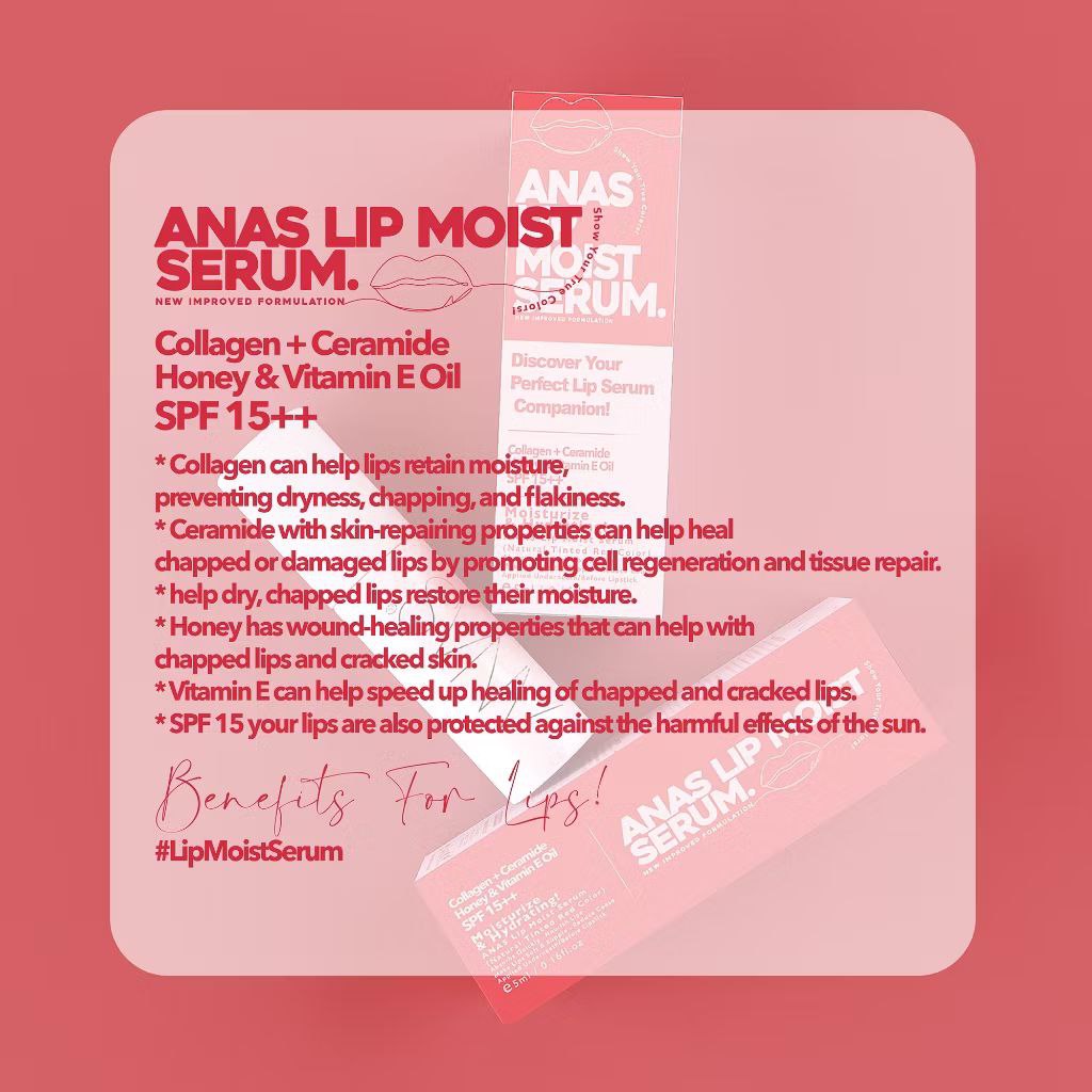 ANAS LIP COMFORT, LIP BUTTER & LIP SERUM Color Changing Tinted with | ANAS COSMETICS | Shopee ...