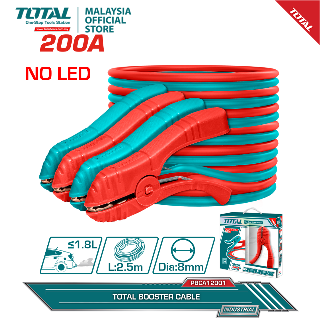 TOTAL Booster Cable 600A With LED PBCA16008L / PBCA12001 | Shopee Malaysia