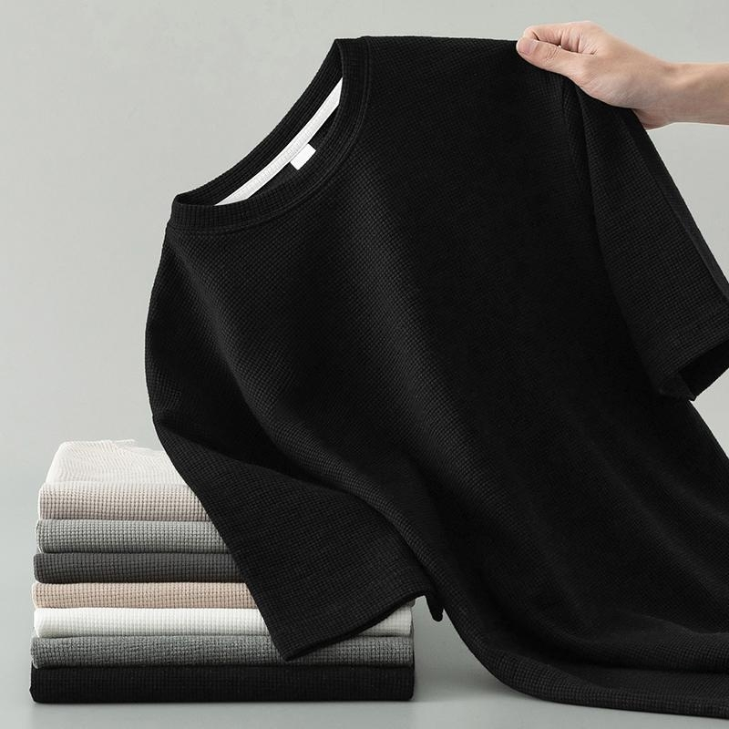 LS men Short Sleeve Solid Unisex Premium 220 GSM Round Neck Half Sleeve ...