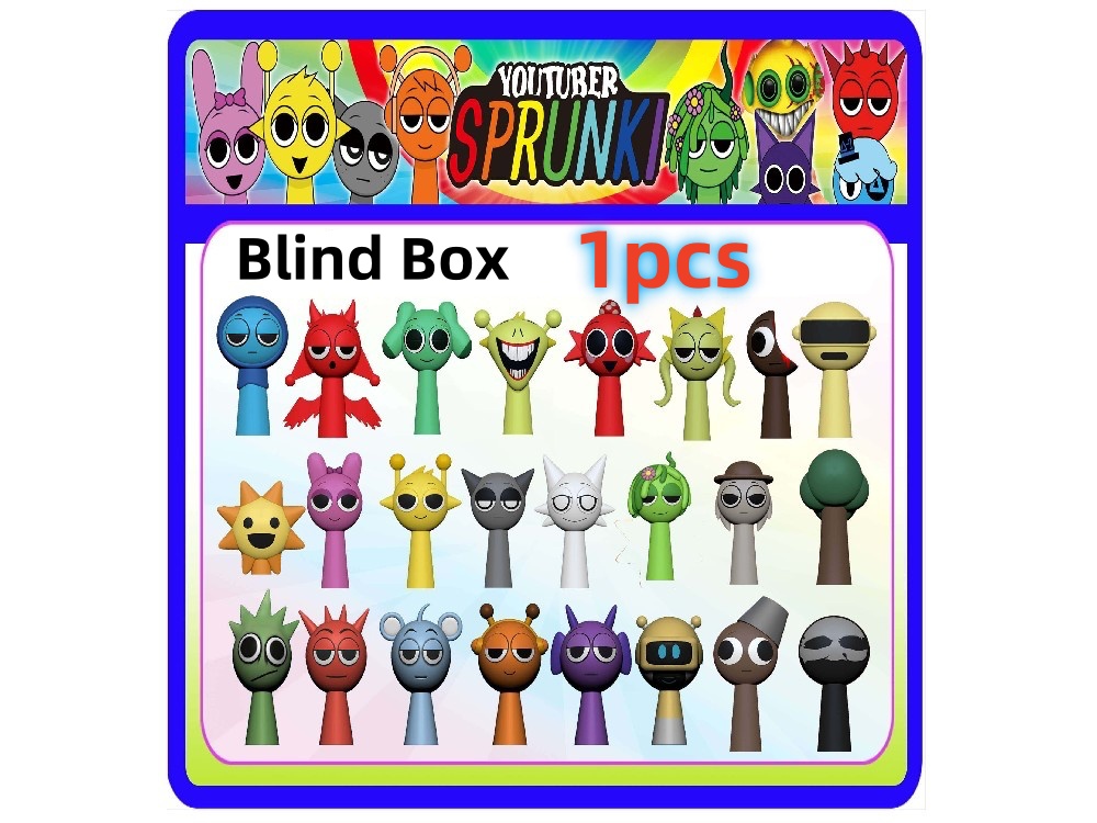 Doorgift Hadiah sprunki incredibox sprunki Handmade blind bag doll ...
